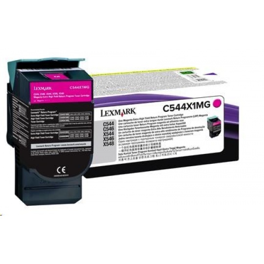 LEXMARK C544, X544 Magenta Extra High Yield Return Programme Toner ...